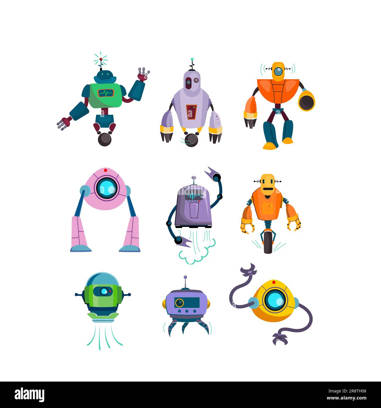 Group robots Stock Vector Images - Alamy