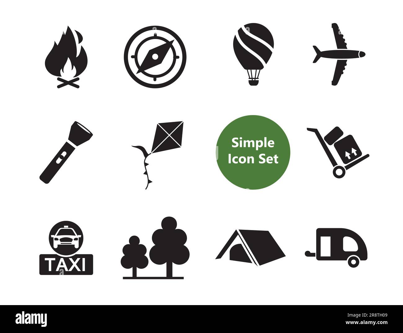 Travel Simple Icons Set Stock Vector Image & Art - Alamy