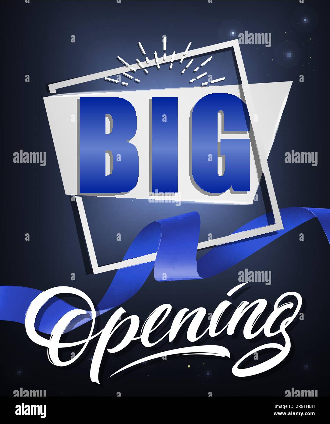Big opening festive poster design with white frame Stock Vector Image ...