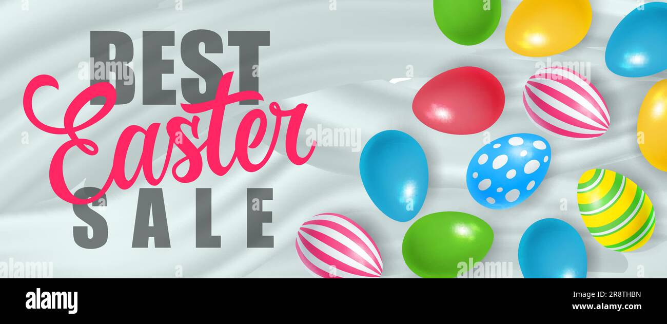 Easter Sale Banner Design with Eggs Stock Vector Image & Art - Alamy