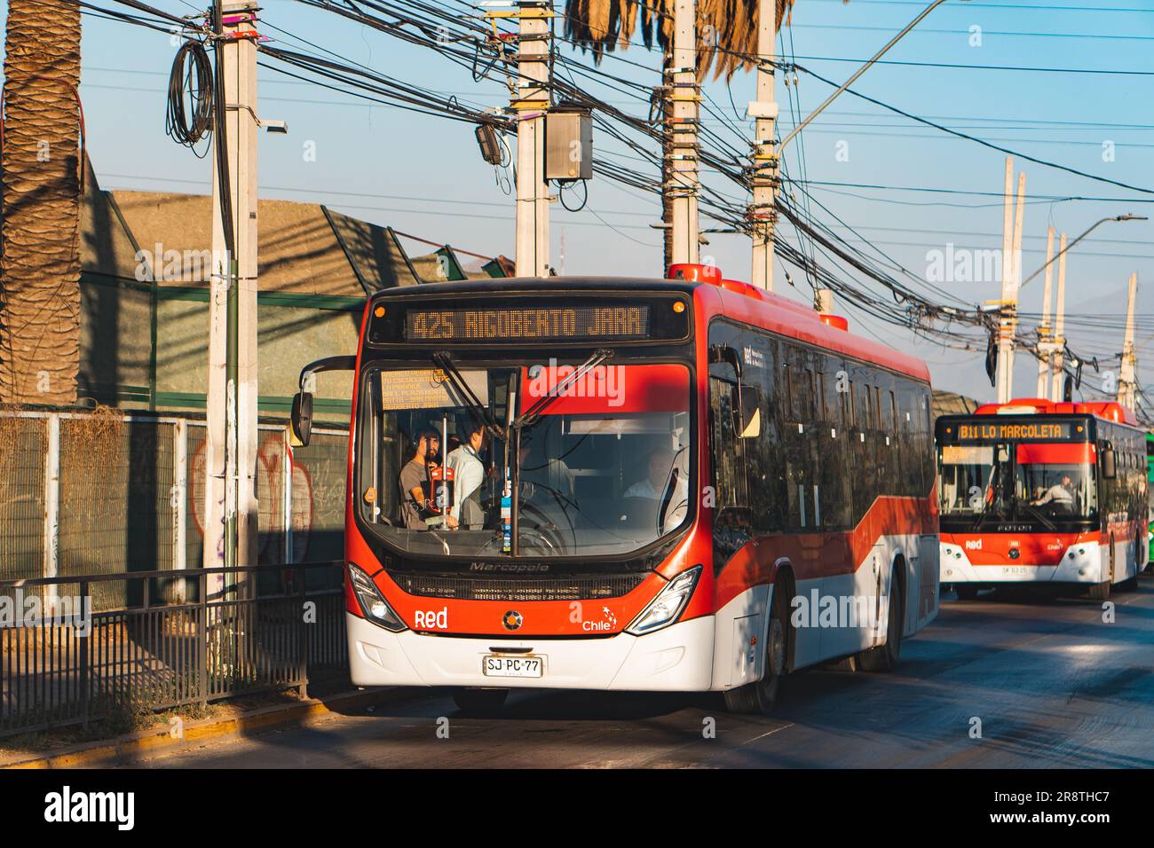 Santiago, Chile - February 01 2023: A brand new public transport ...