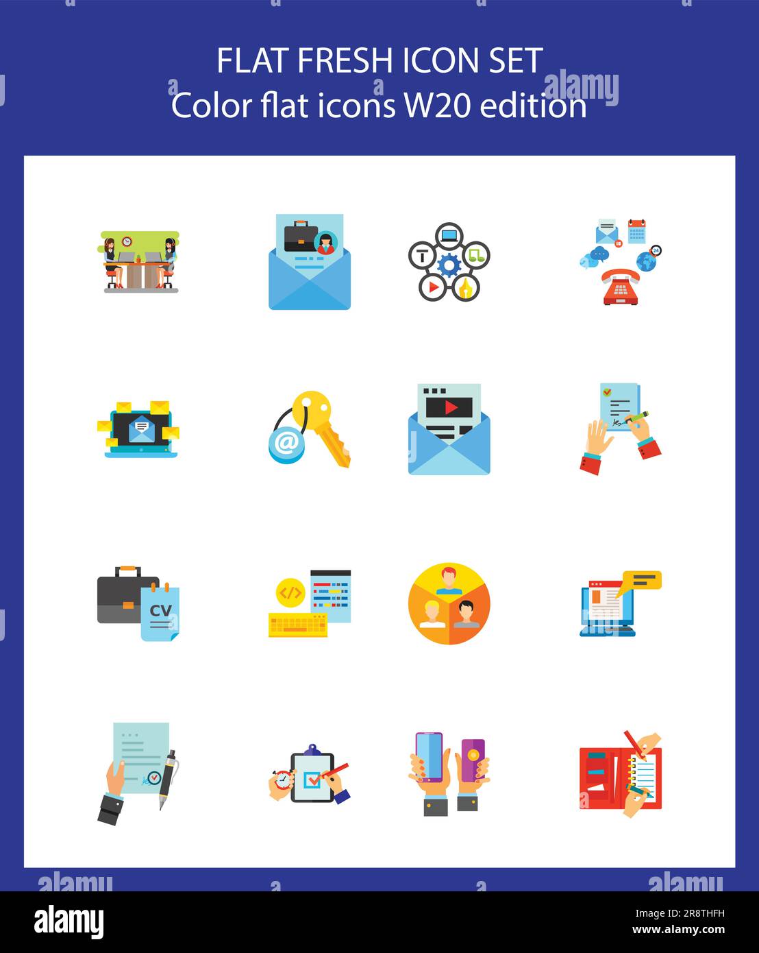 Communication icon set Stock Vector Image & Art - Alamy