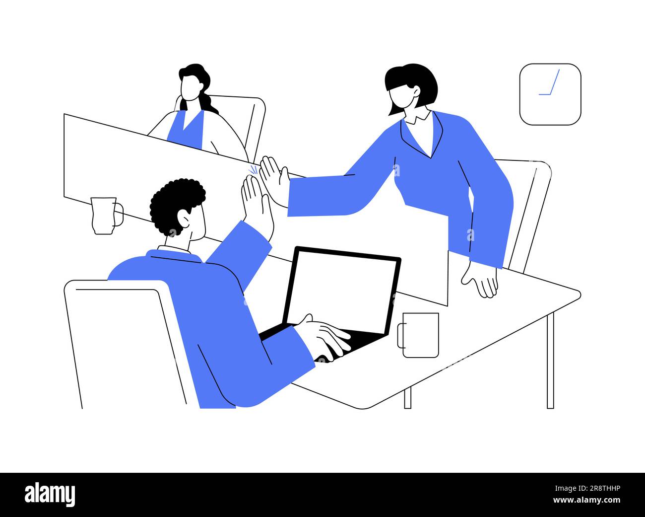 Cubicle office abstract concept vector illustration Stock Vector Image ...