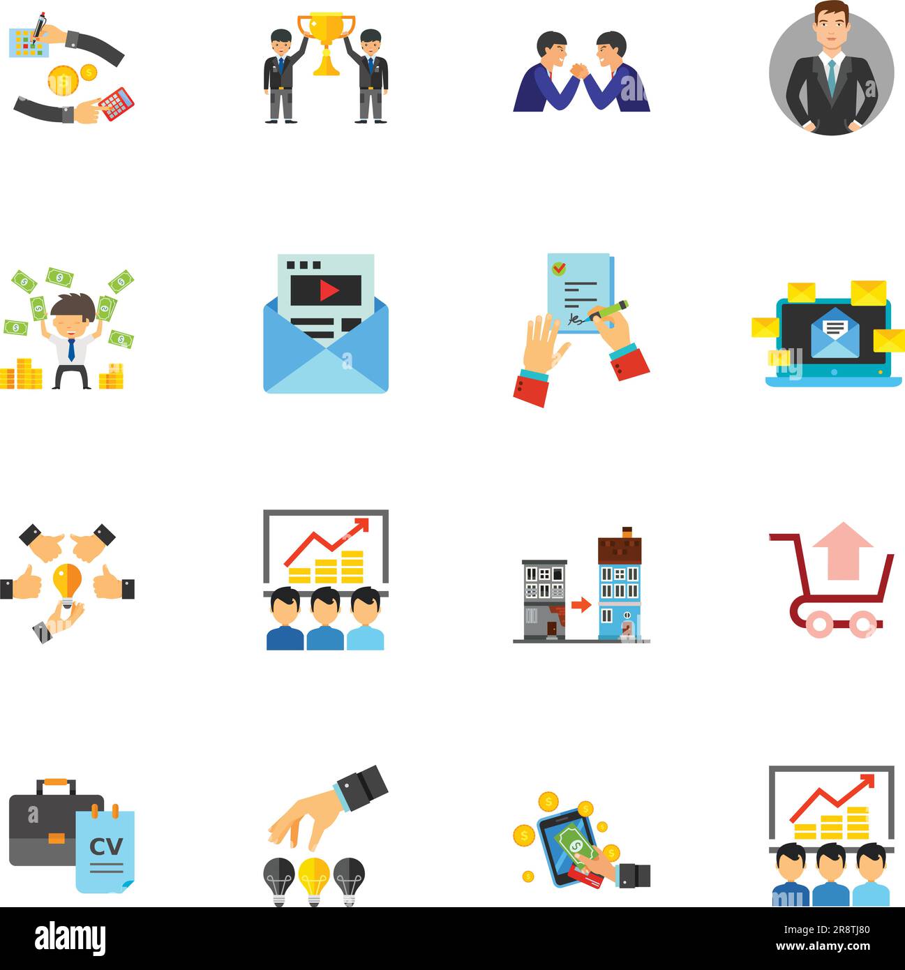 Business icon set Stock Vector Image & Art - Alamy