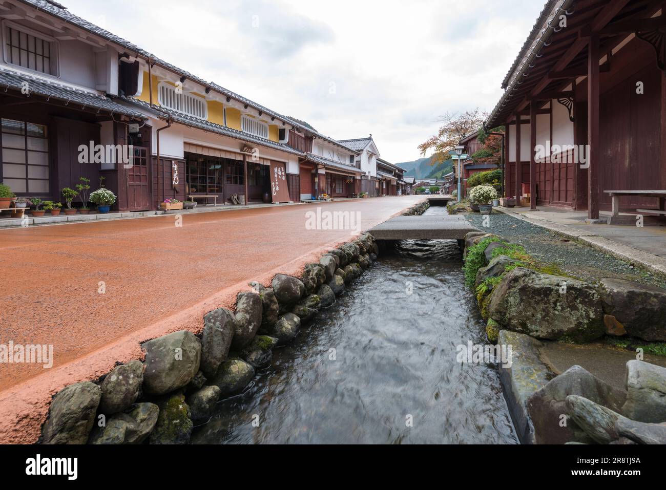 Morning at Kumagawa-juku Stock Photo - Alamy