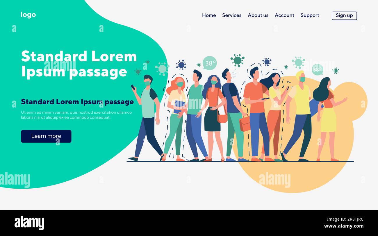 Crowd people walk wearing Stock Vector Images - Alamy