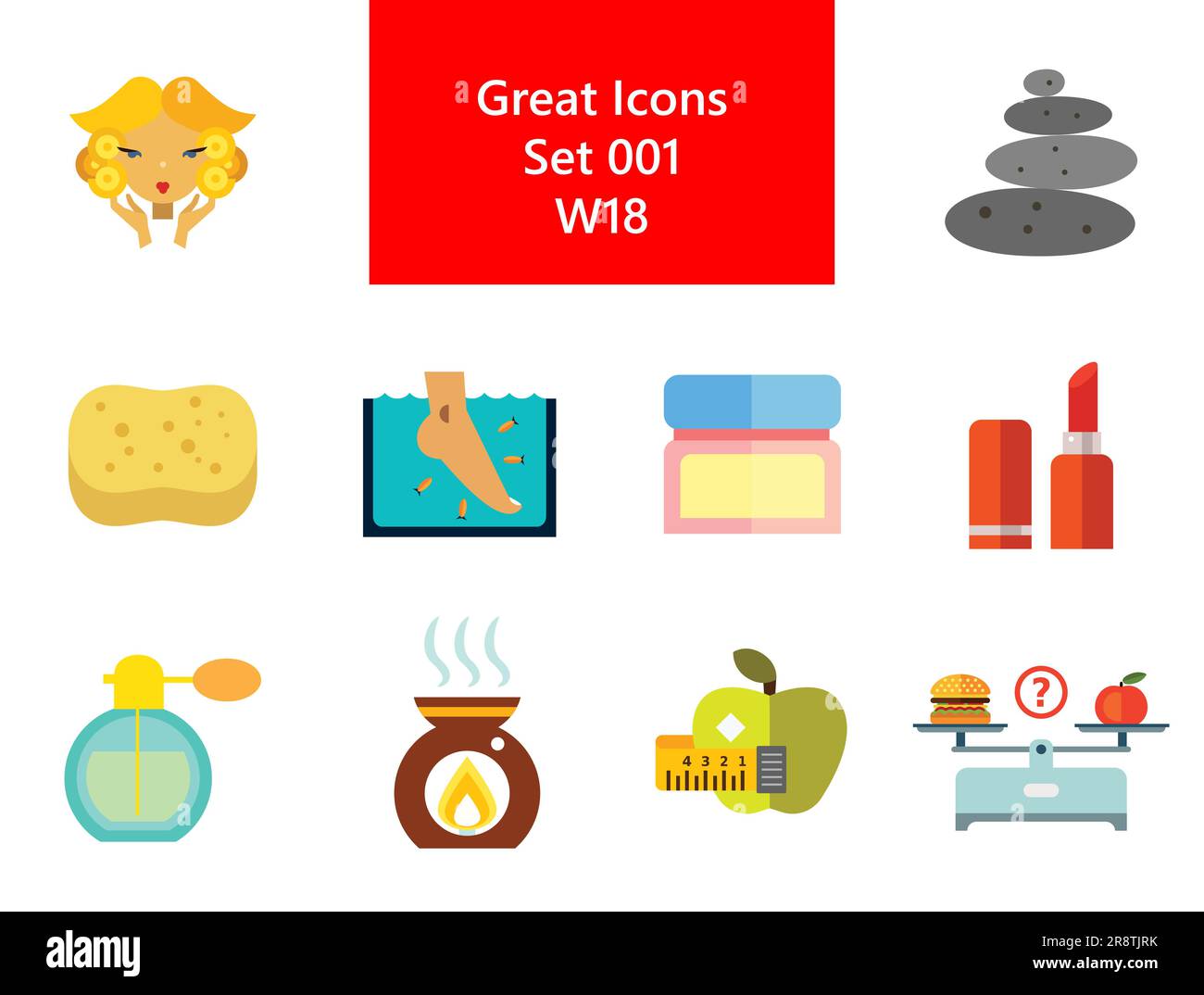 Beauty Icon Set Stock Vector Image & Art - Alamy