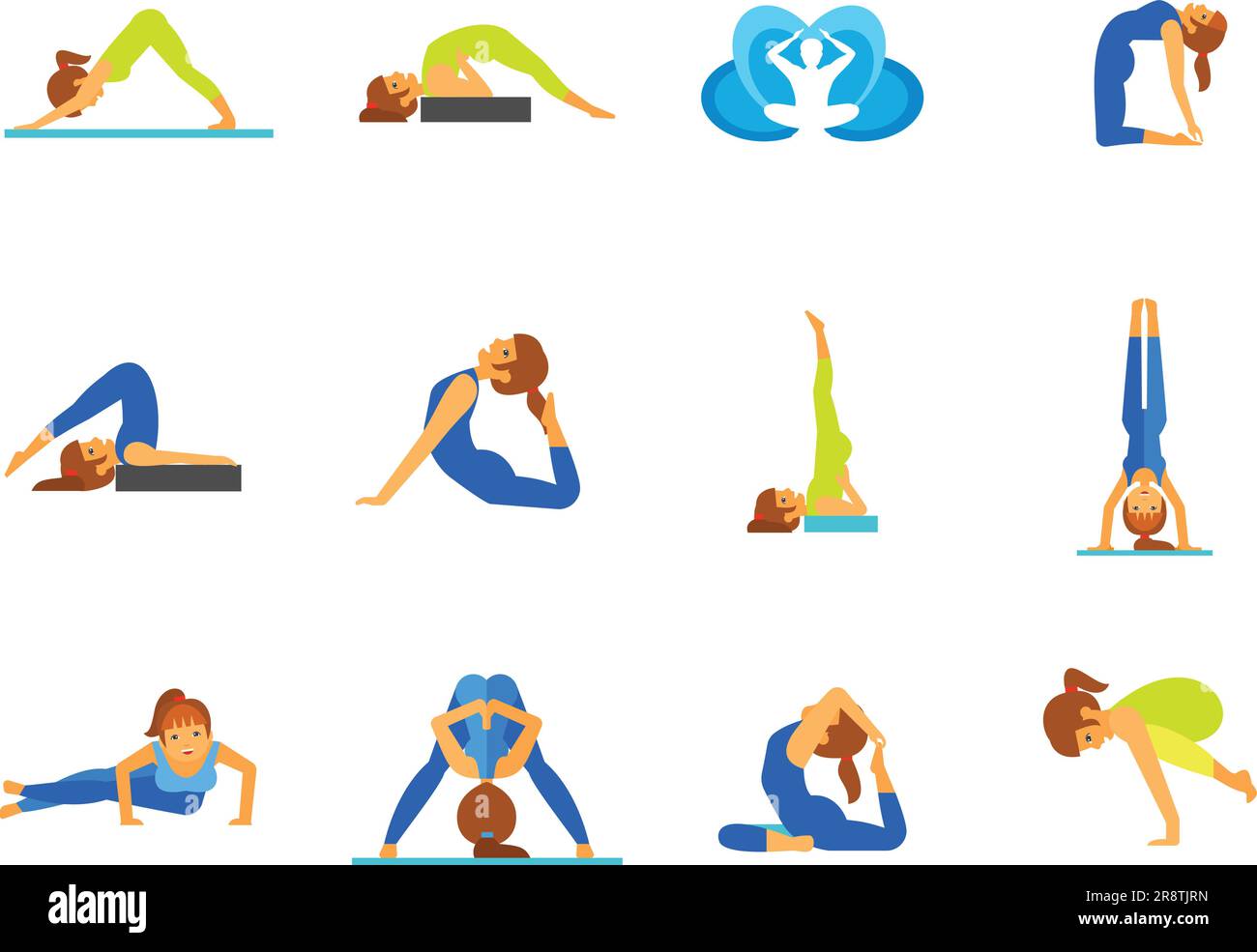 Yoga Icon Set Stock Vector Image & Art - Alamy