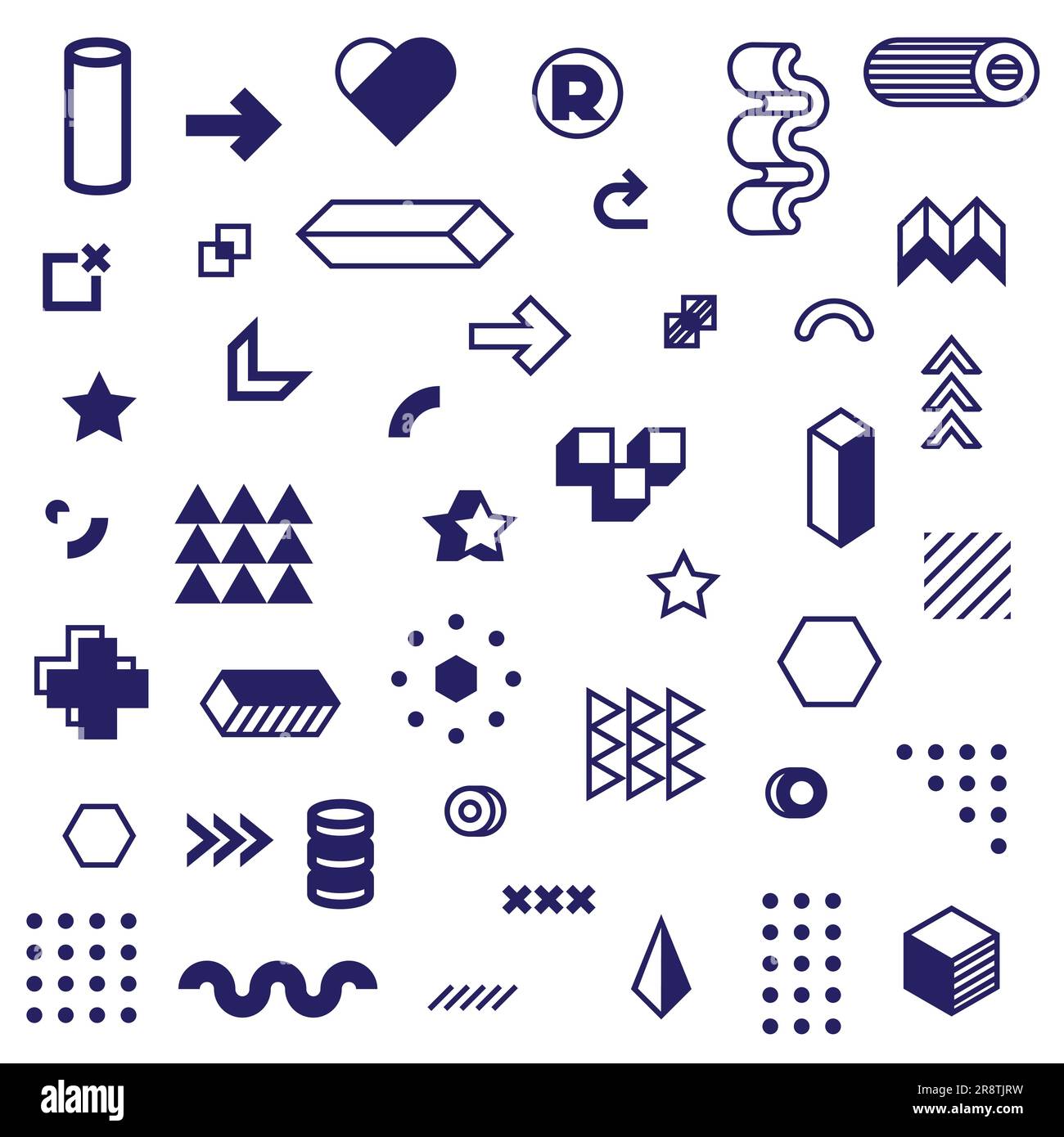 Different graphic geometric icon set Stock Vector Image & Art - Alamy