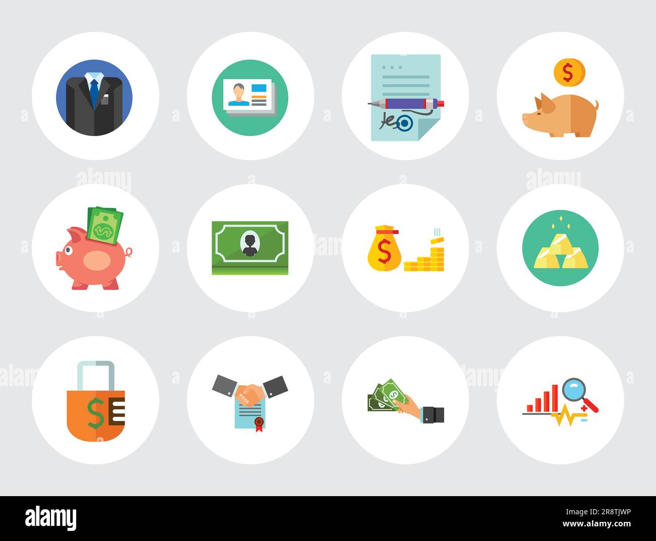 Bank Icon Set Stock Vector Image & Art - Alamy