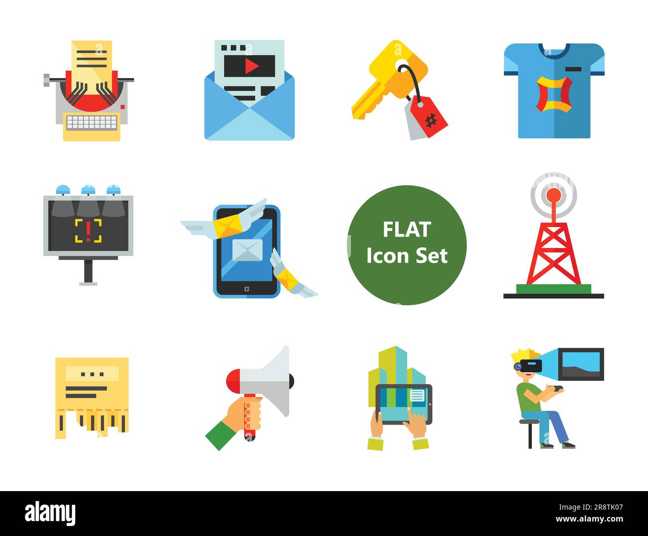 Advertising Icon Set Stock Vector Image & Art - Alamy