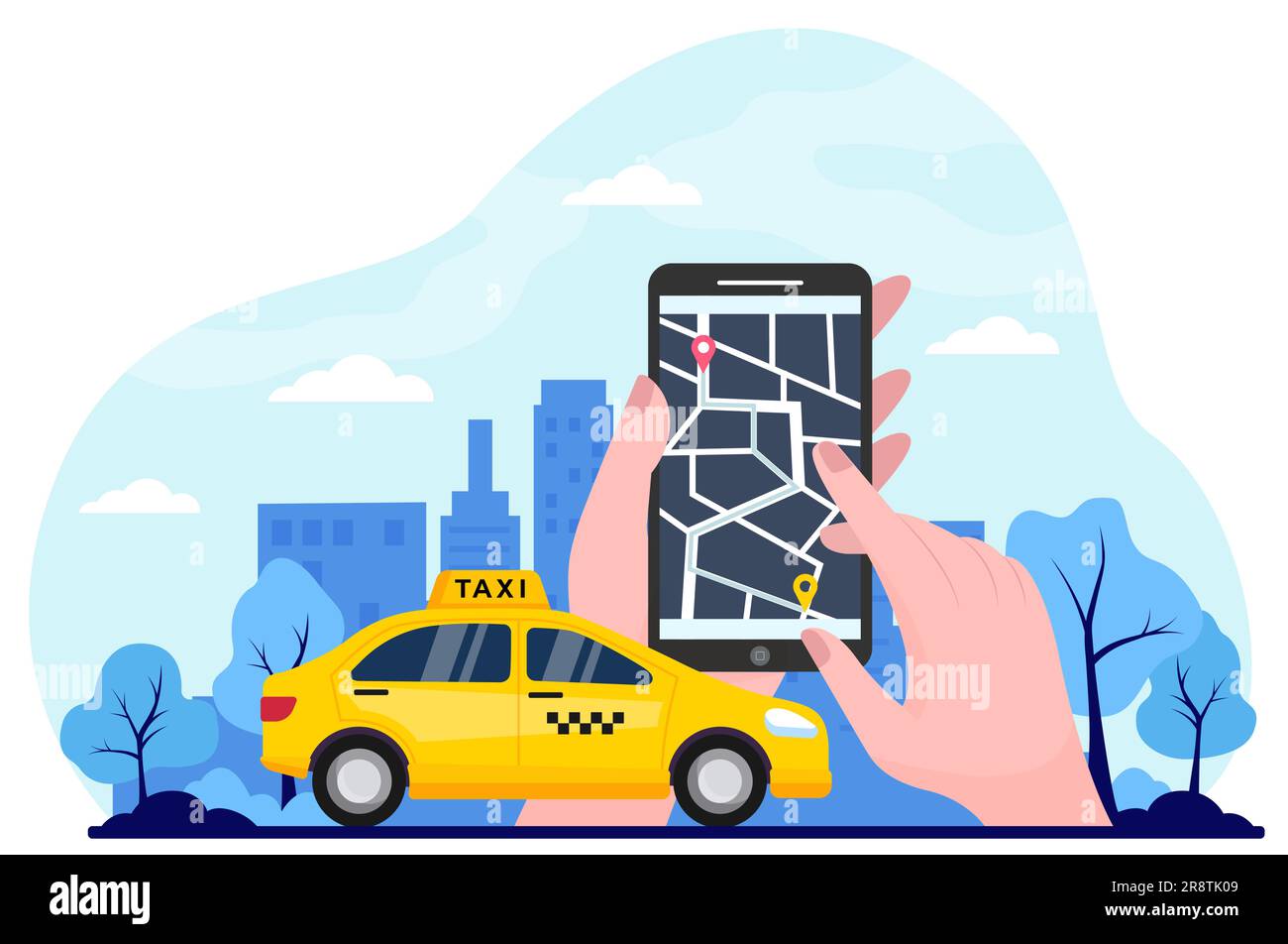 Cartoon cab Cut Out Stock Images & Pictures - Alamy