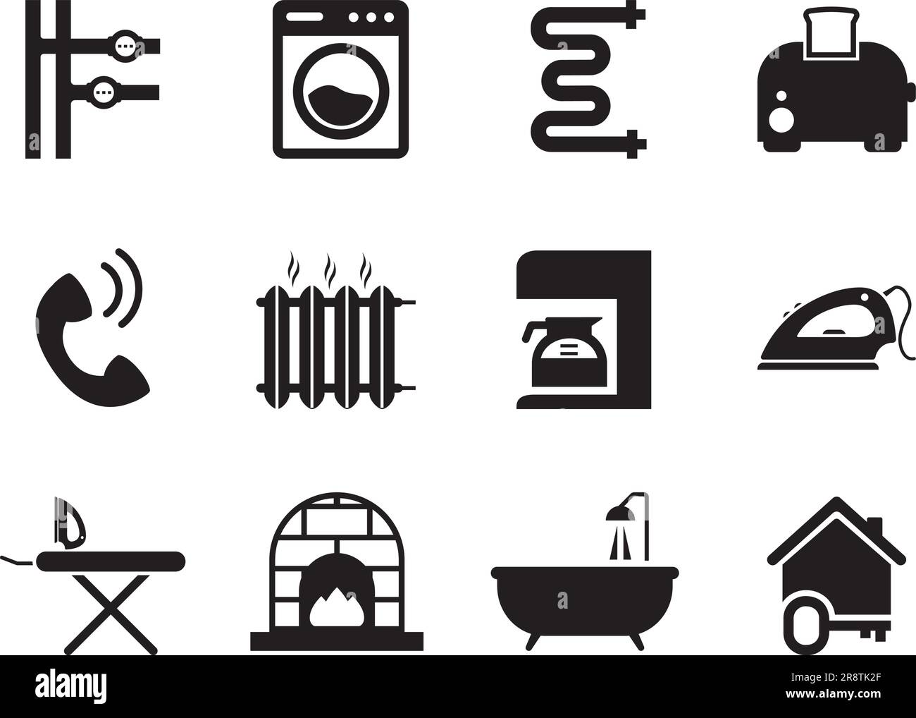 Home Simple Icons Set Stock Vector Image & Art - Alamy