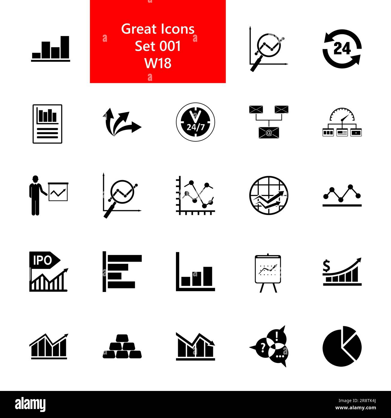 Graphics icon set. Chart, graph and diagram collection Stock Vector ...