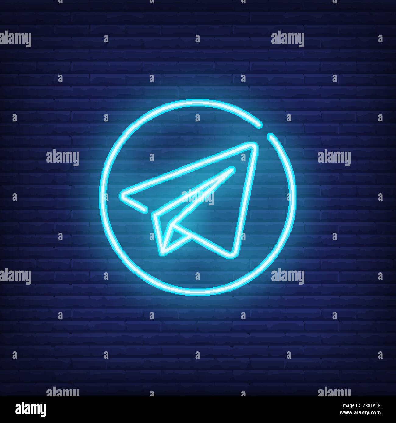 Paper plane neon sign Stock Vector Image & Art - Alamy