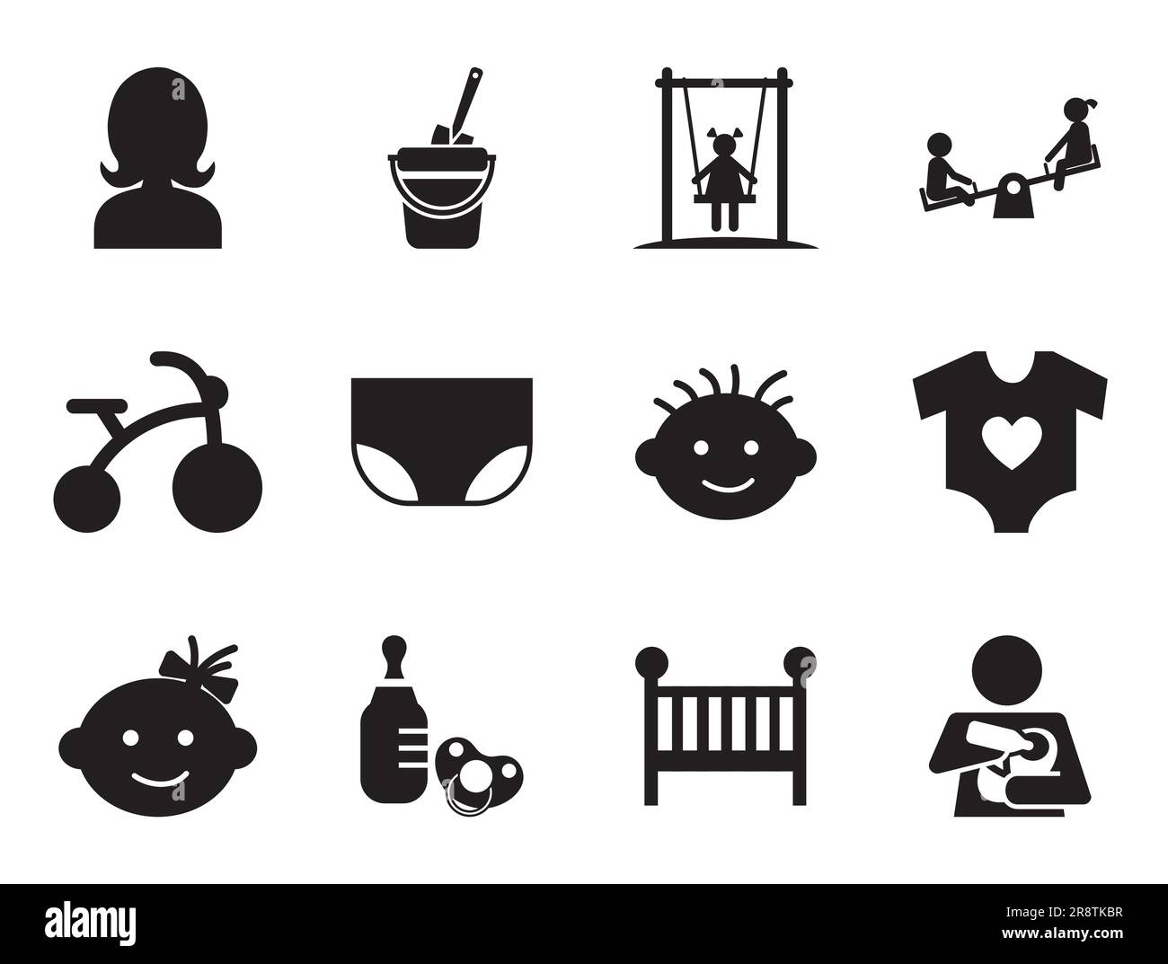 Baby Icons Set Stock Vector Image & Art - Alamy