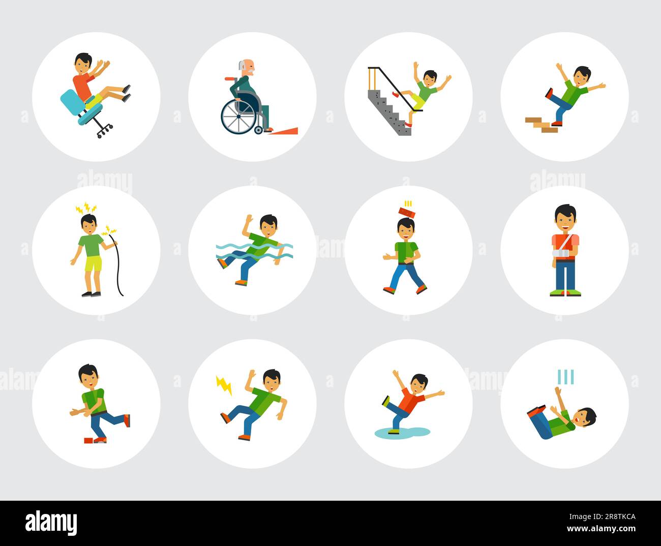 Accident Icon Set Stock Vector Image & Art - Alamy