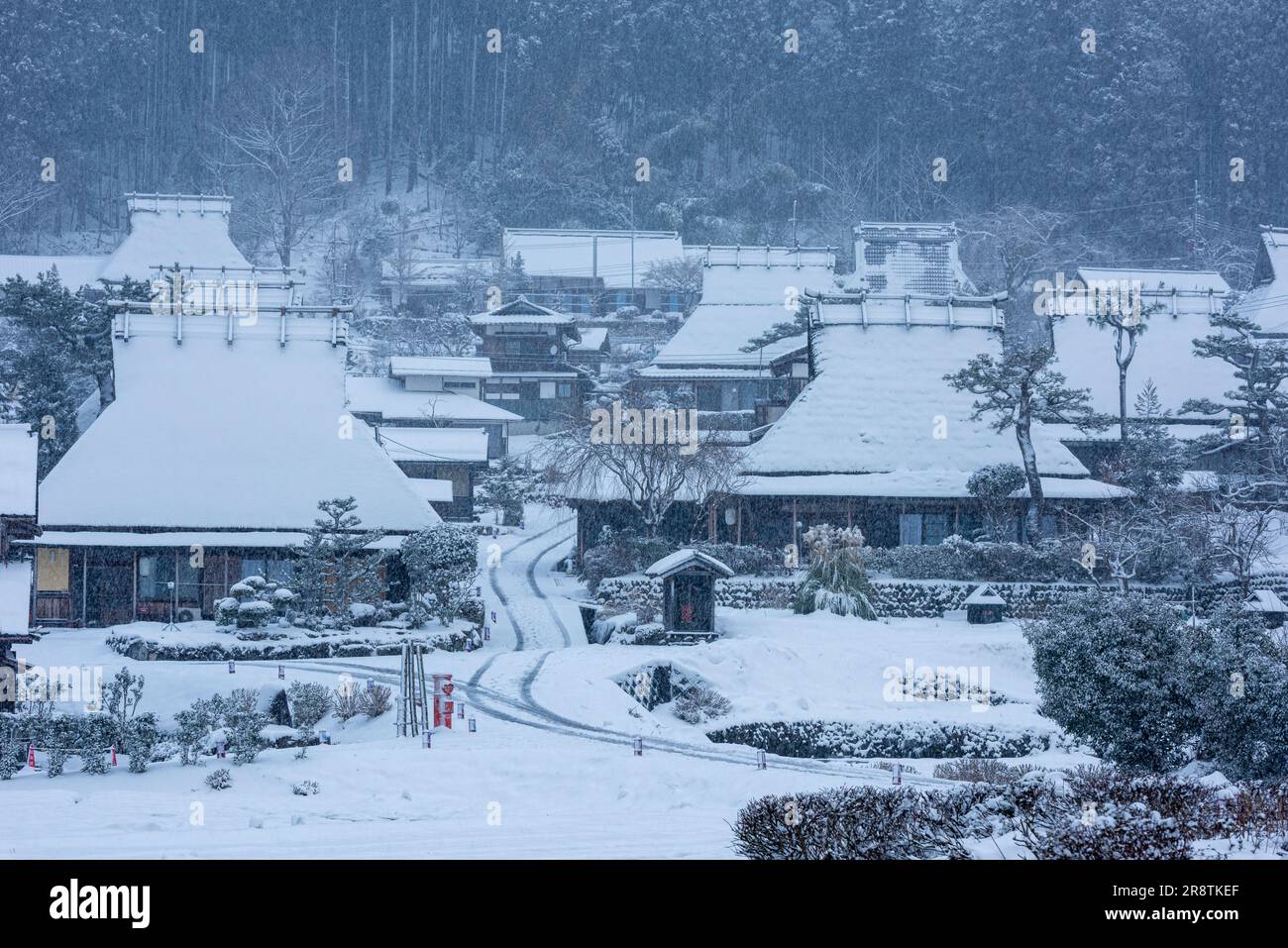 Kyoto Miyama Thatched Village in Winter Stock Photo - Alamy