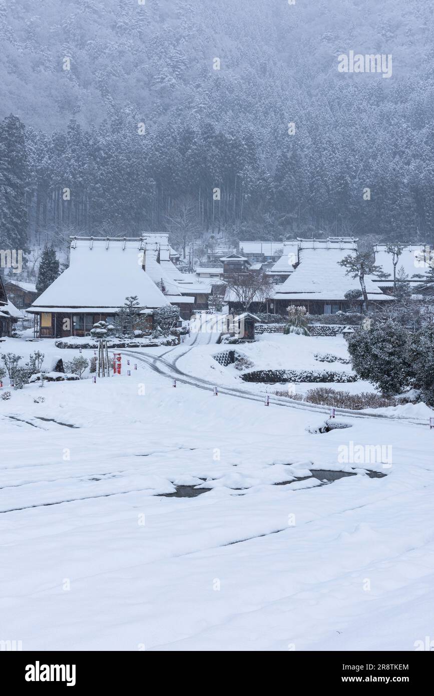 Kyoto Miyama Thatched Village in Winter Stock Photo - Alamy