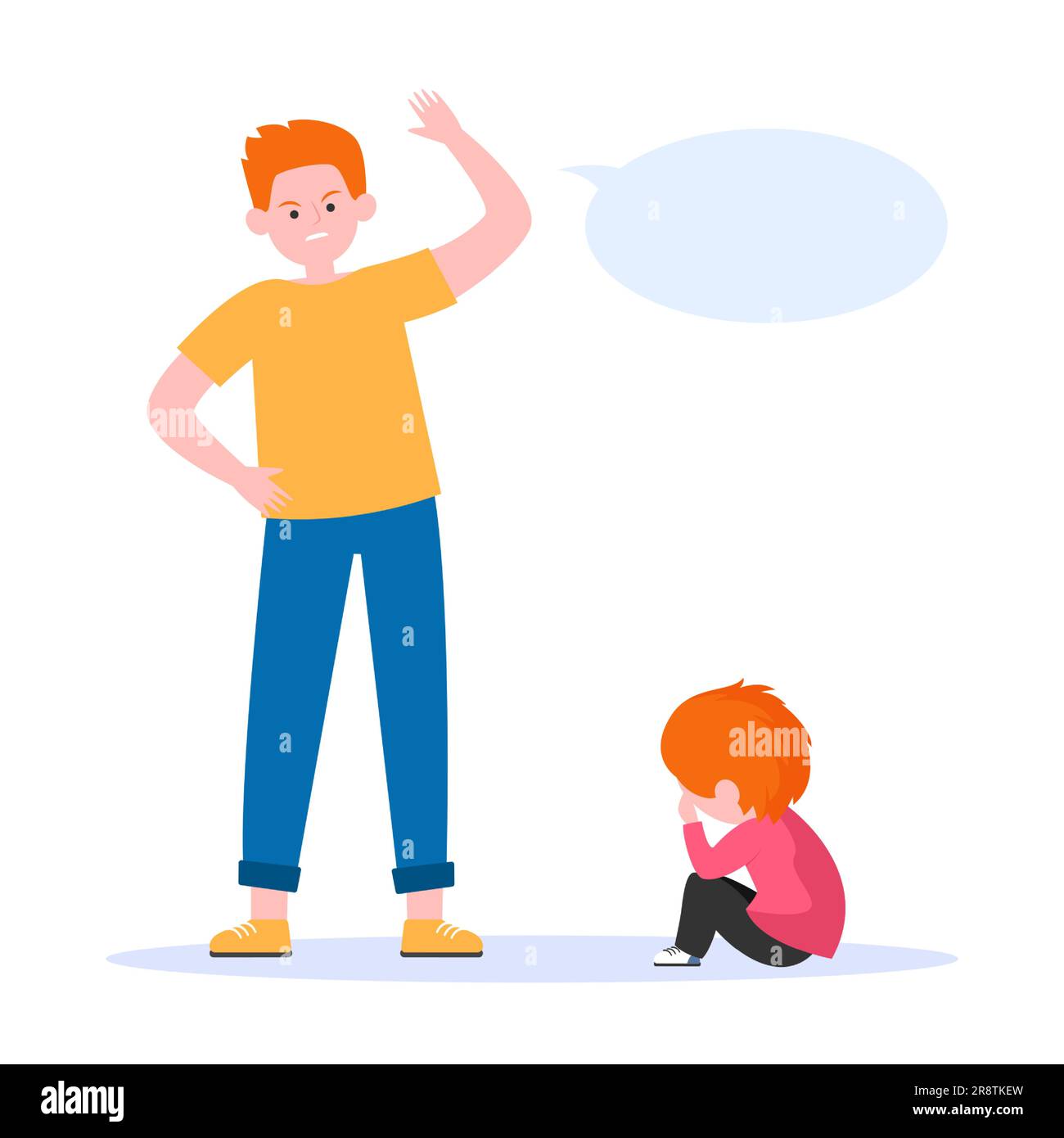 Angry father scolding his little son Stock Vector Image & Art - Alamy