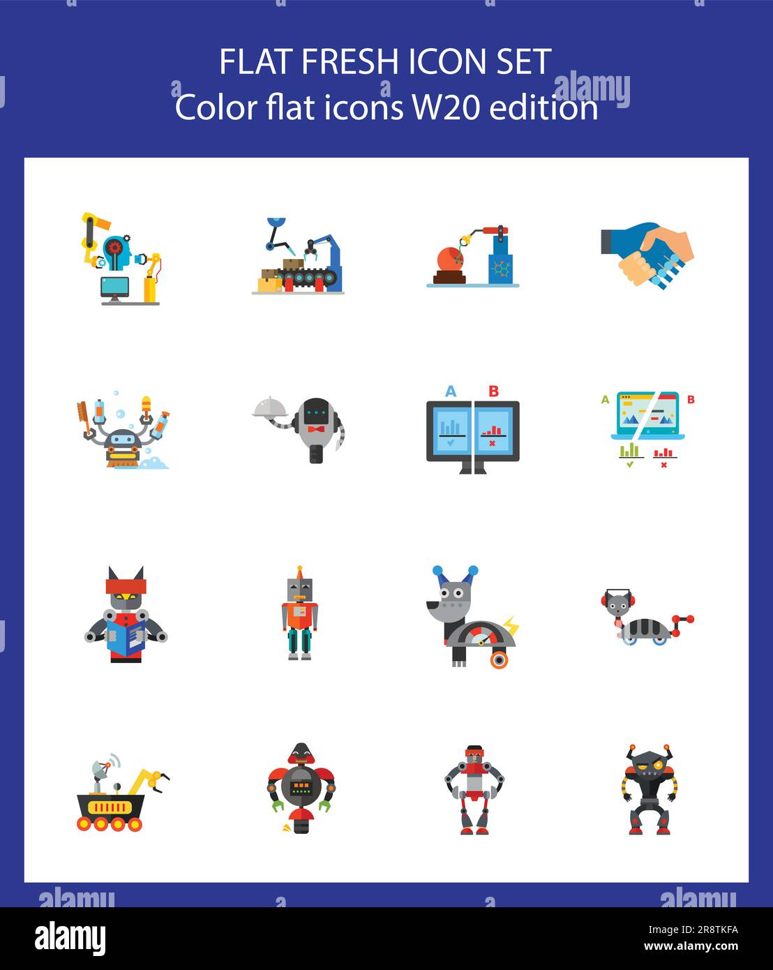 Robots and robotic technology icon set Stock Vector Image & Art - Alamy