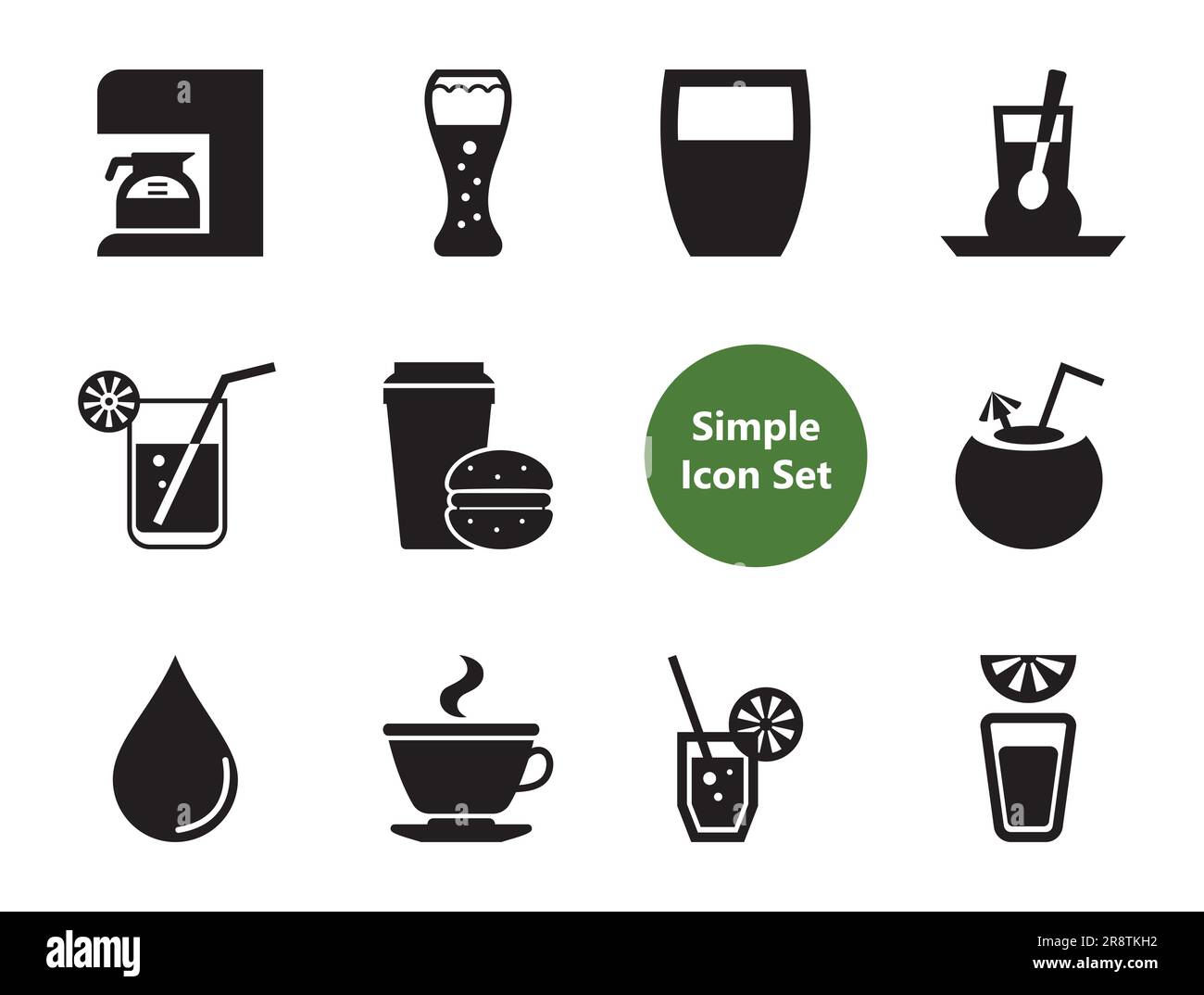 Drink Simple Icons Set Stock Vector Image & Art - Alamy Drink Simple Icons Set Stock Vector Image & Art - Alamy