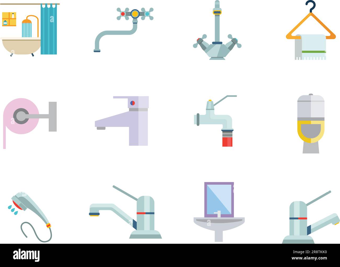 Bathroom Icon Set Stock Vector Image & Art - Alamy