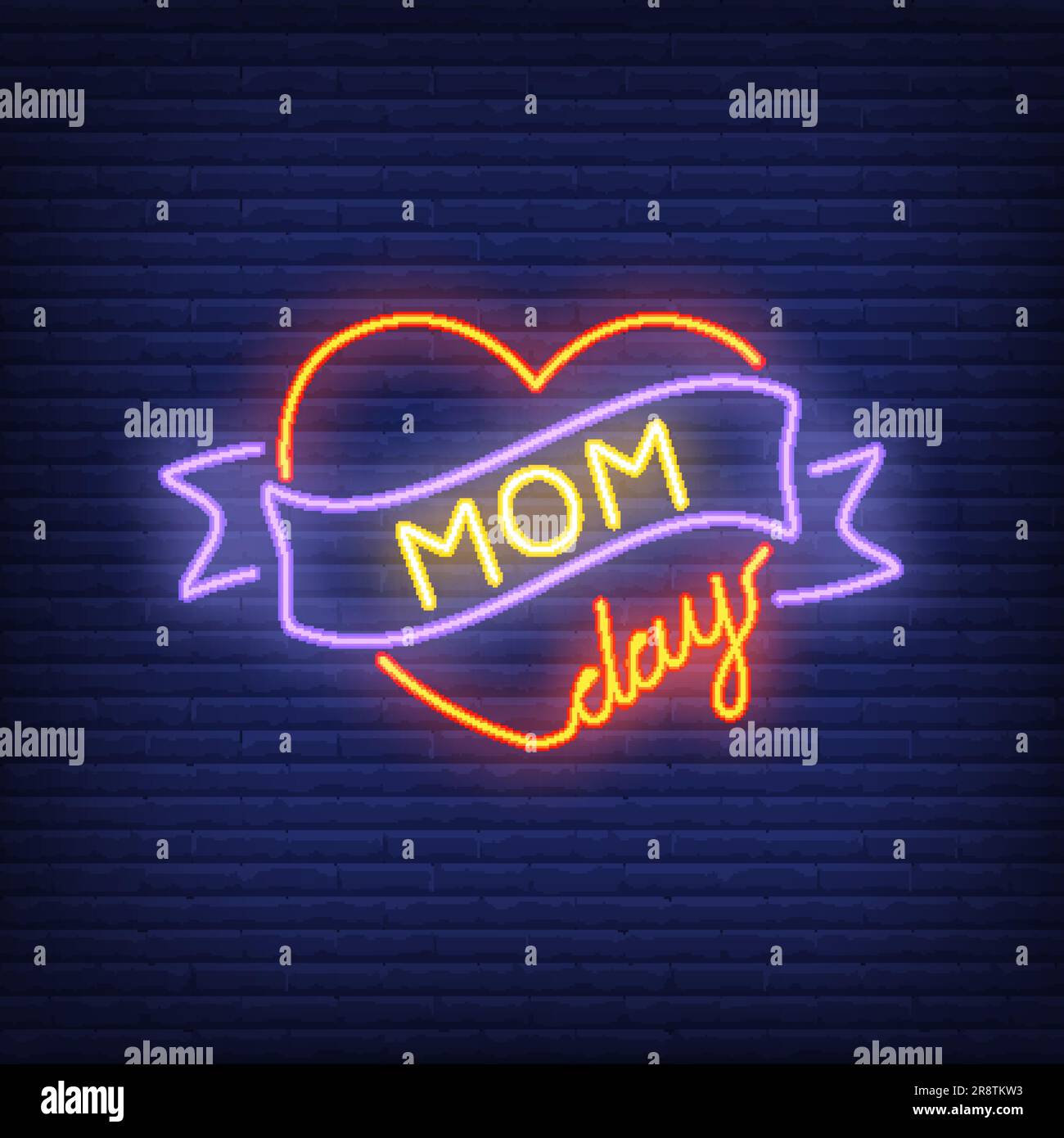 Mom day neon sign Stock Vector Image & Art - Alamy