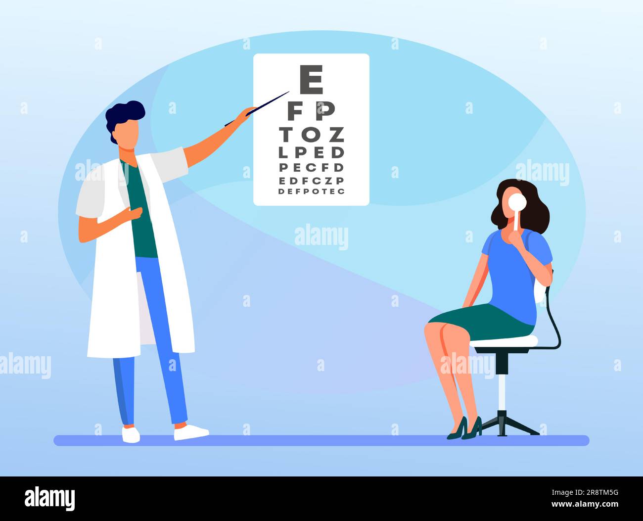 Examining eyes illustration Stock Vector Images - Alamy
