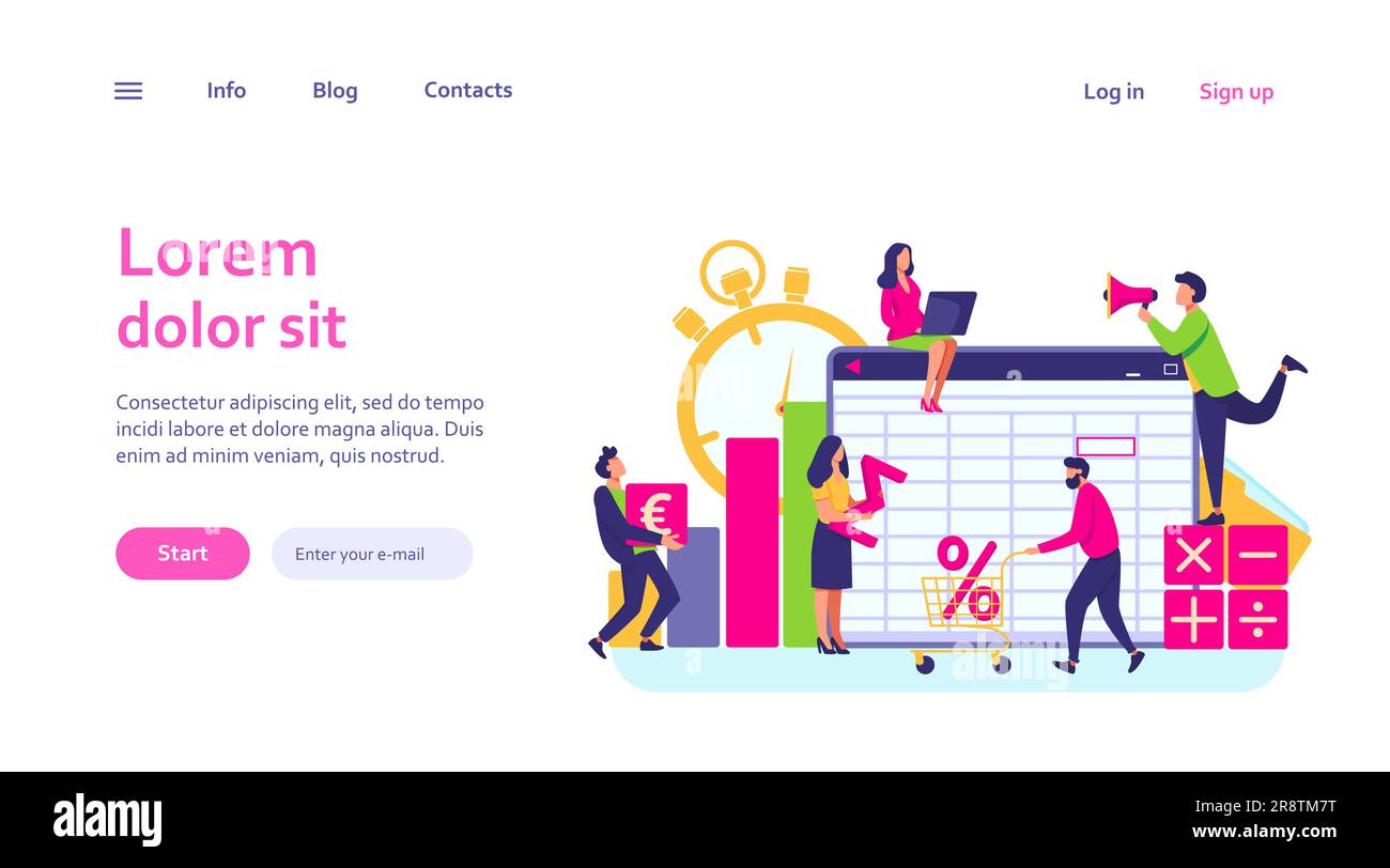 Accounting app vector illustration Stock Vector Image & Art - Alamy