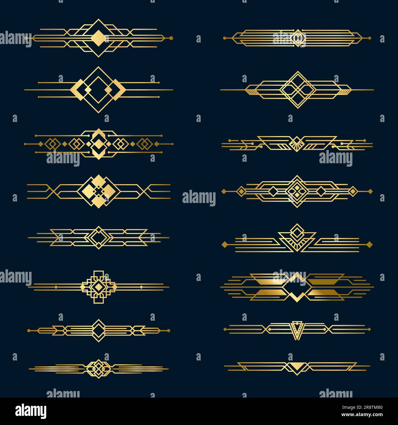 Metal golden dividers set Stock Vector Image & Art - Alamy