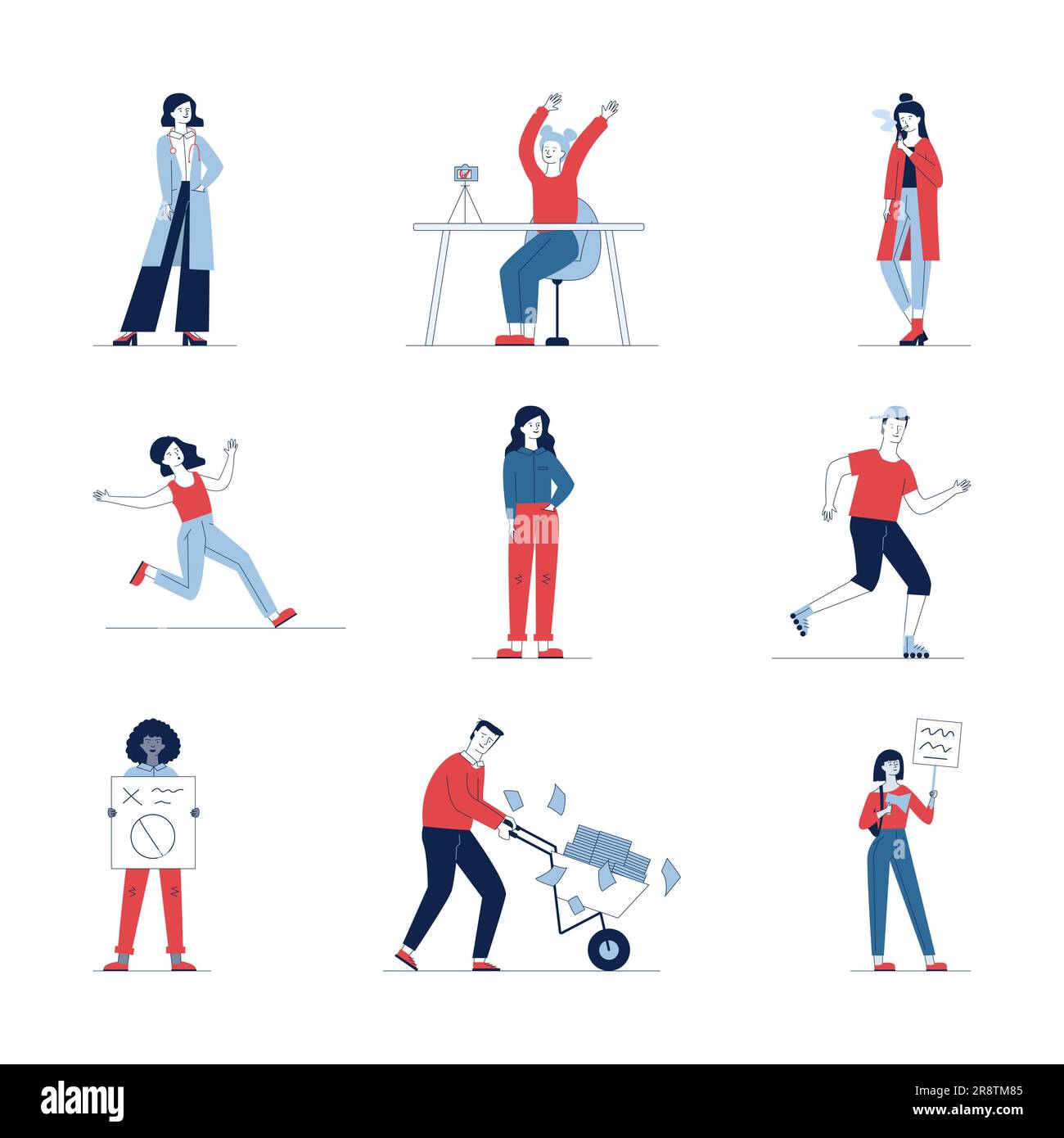 Big set of different cartoon people Stock Vector Image & Art - Alamy