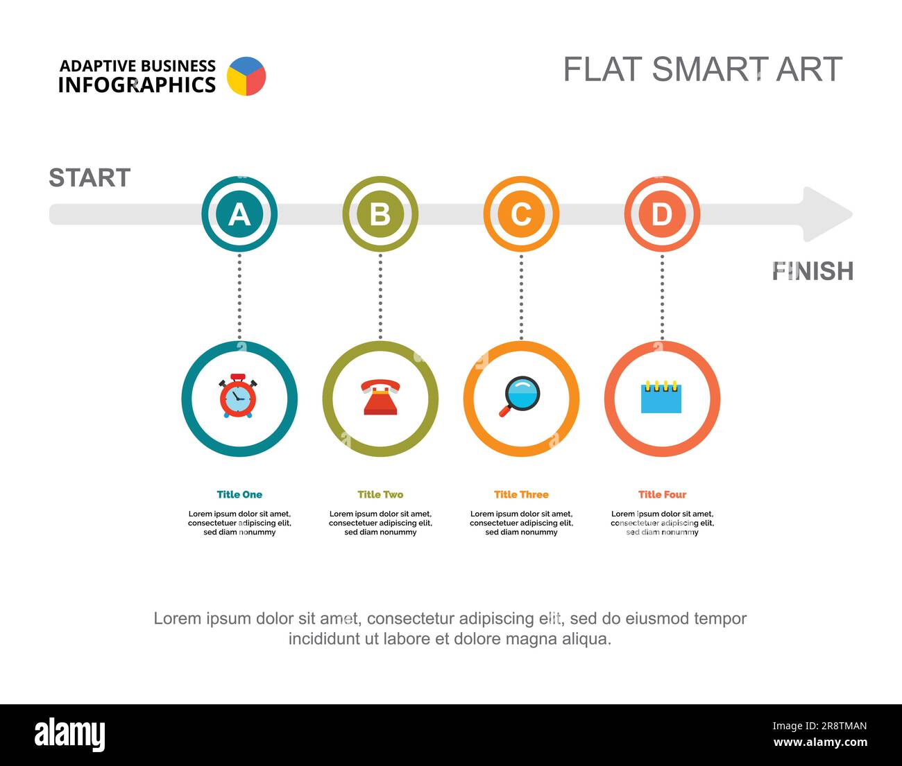 Four Options Startup Slide Template Stock Vector Image & Art - Alamy