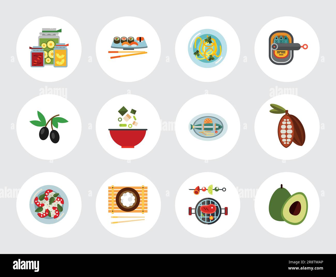 Food Icon Set Stock Vector Image & Art - Alamy