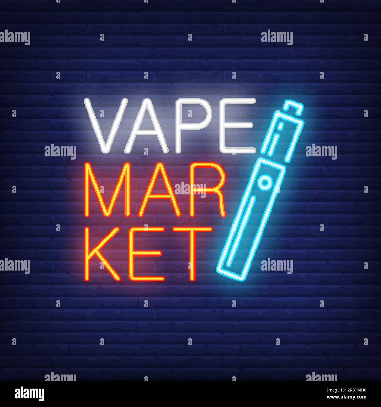 Vape market neon sign Stock Vector Image & Art - Alamy