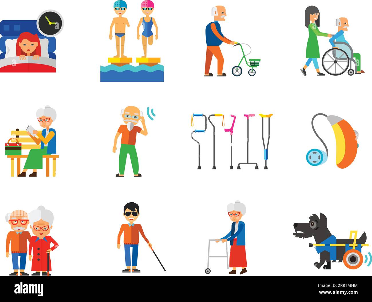Disabled Icon Set Stock Vector Image & Art - Alamy