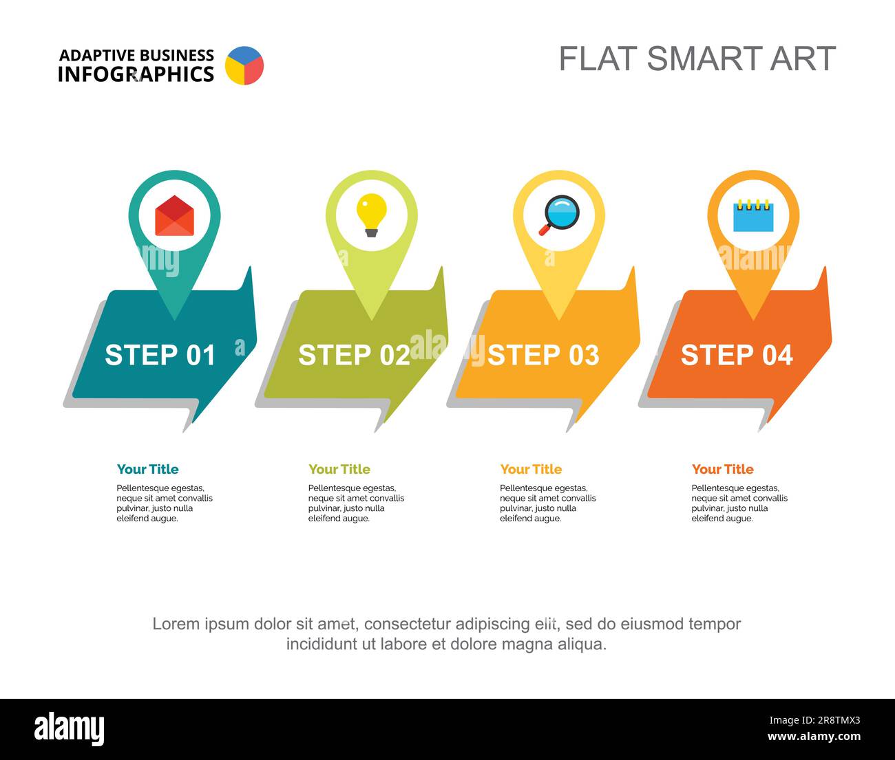 Four Steps Startup Slide Template Stock Vector Image & Art - Alamy