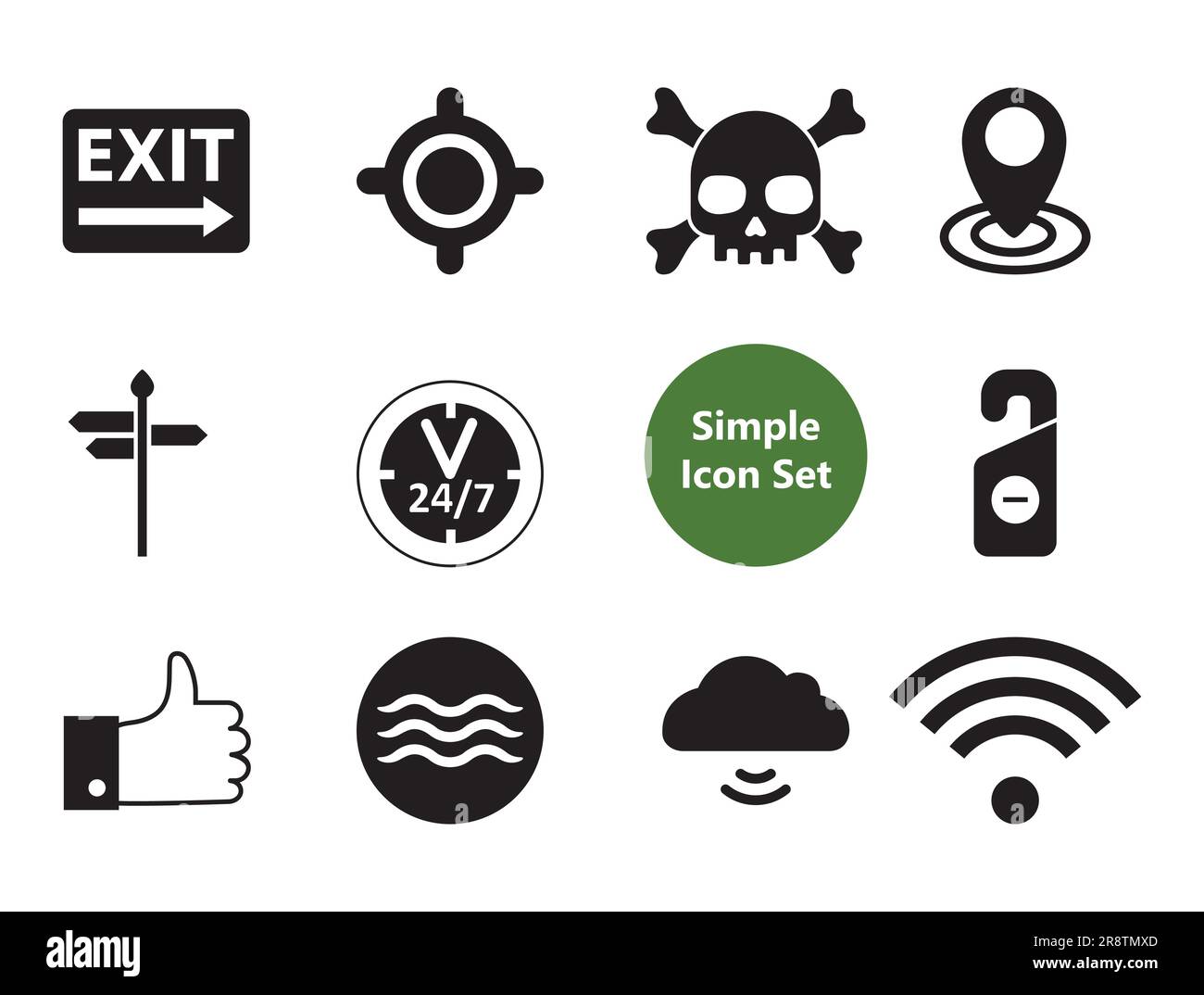 Power Icons Set Stock Vector Image & Art - Alamy