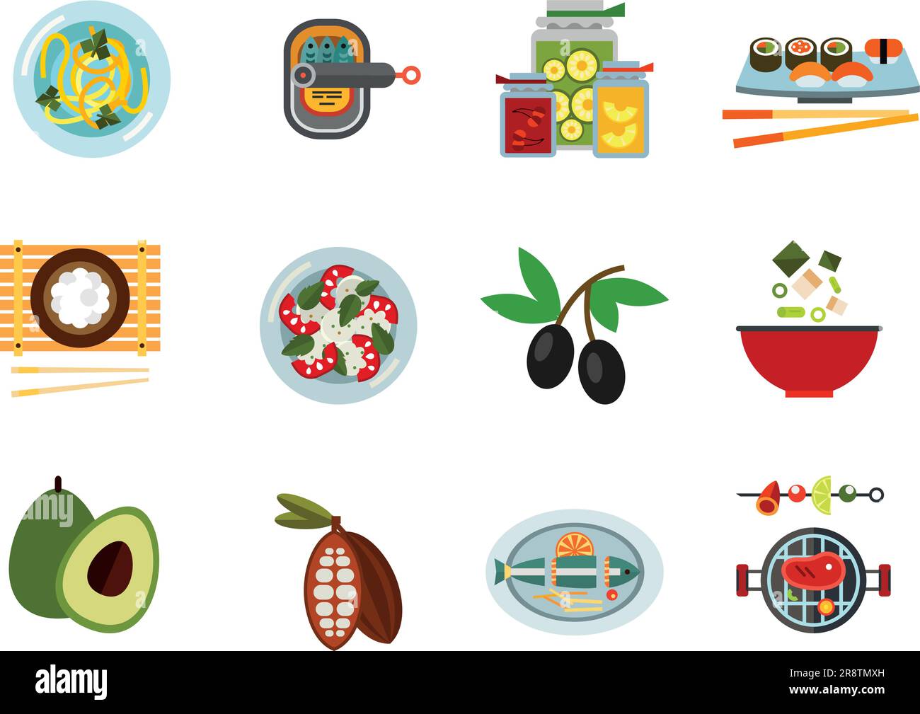 Food Icon Set Stock Vector Image & Art - Alamy