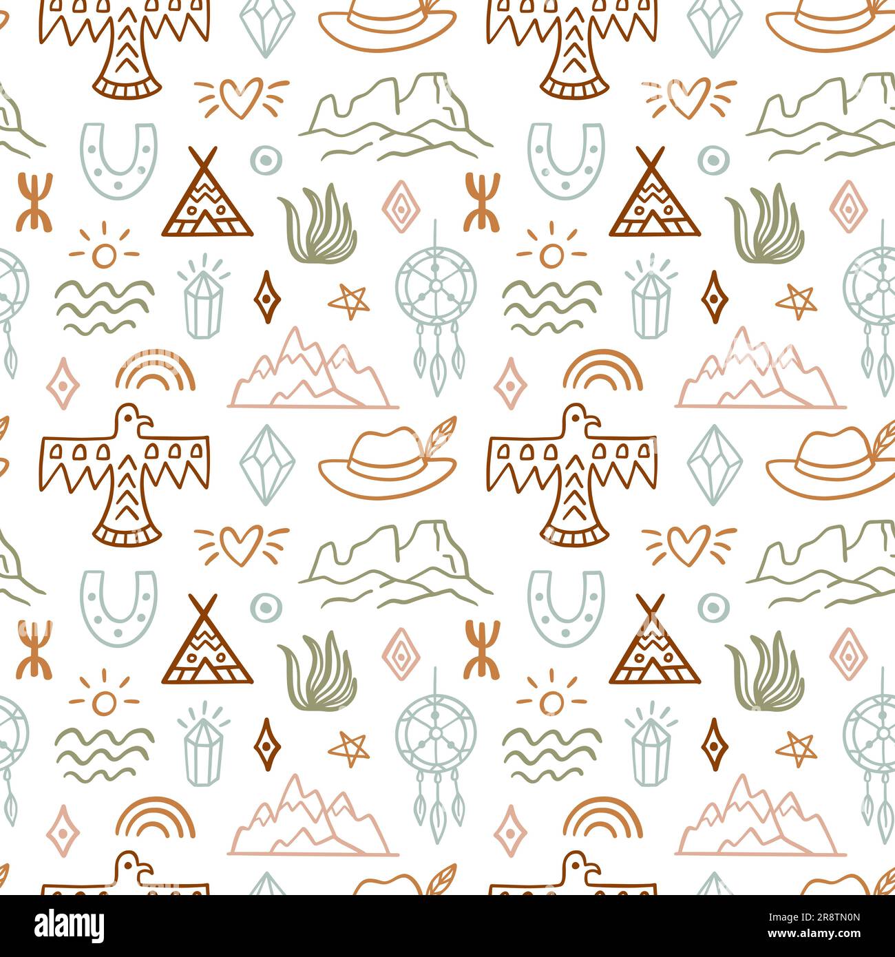 Cowboy pattern Cut Out Stock Images & Pictures - Alamy