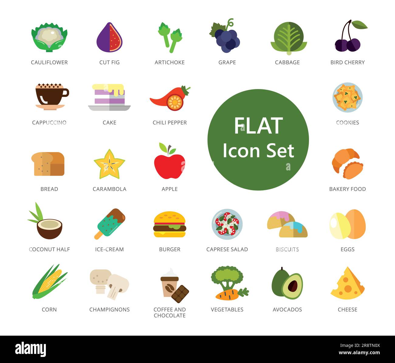 Food icons set Stock Vector Image & Art - Alamy