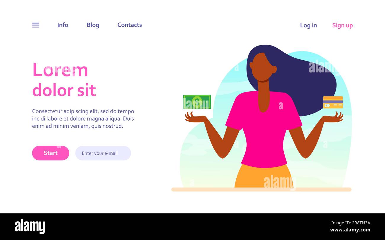 Cash vs credit card Stock Vector Image & Art - Alamy