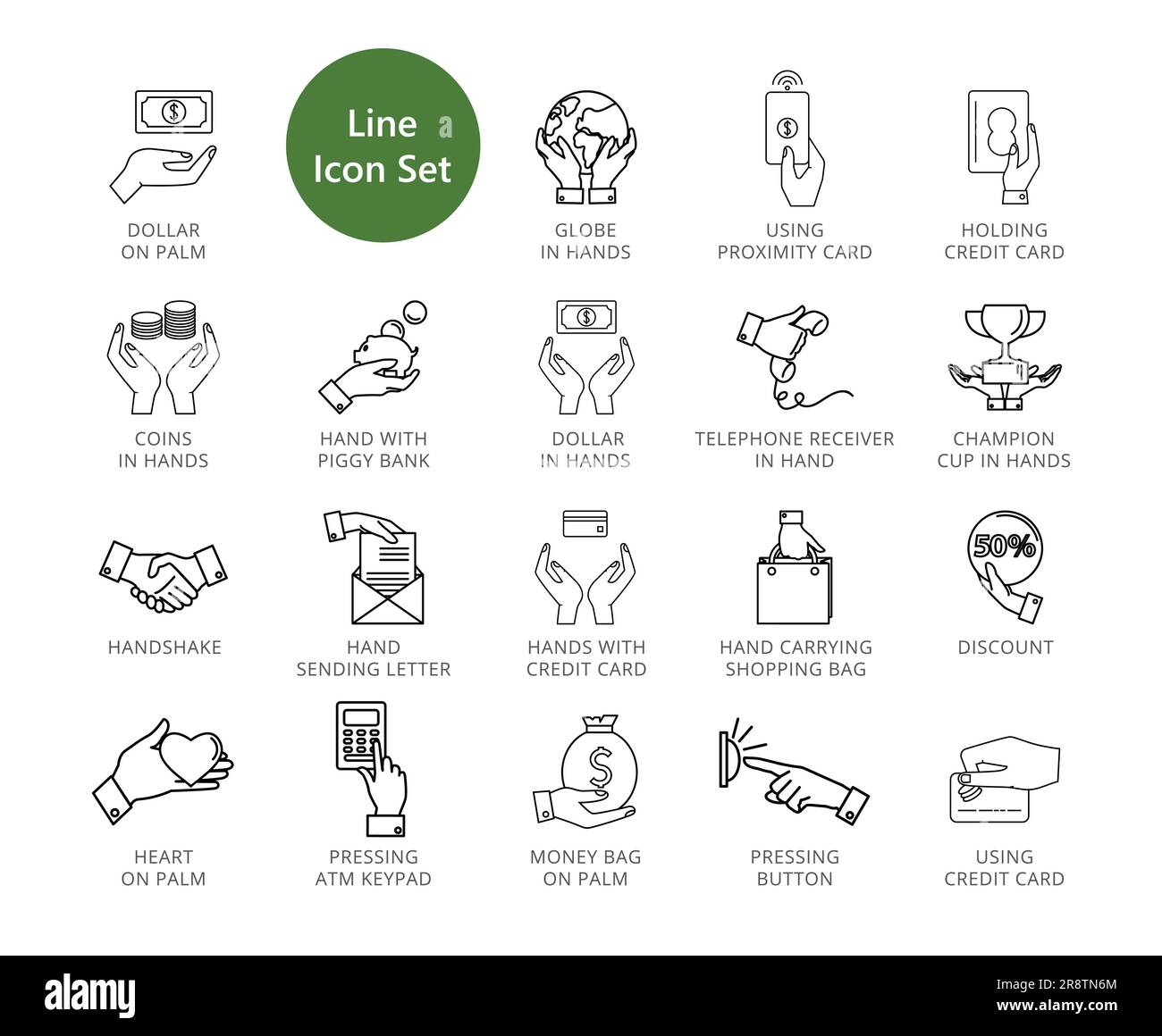 Using two hands Stock Vector Images - Alamy
