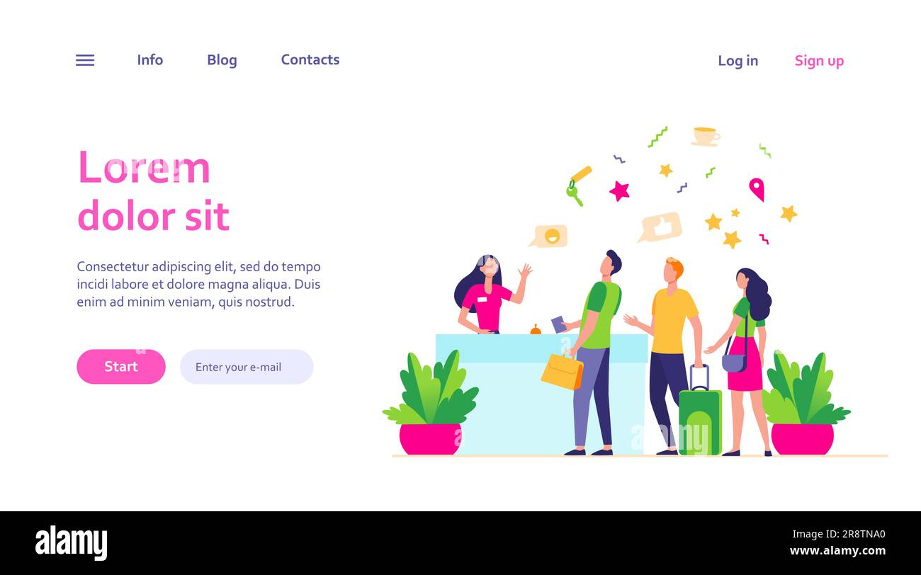 Tourists in line Stock Vector Images - Alamy