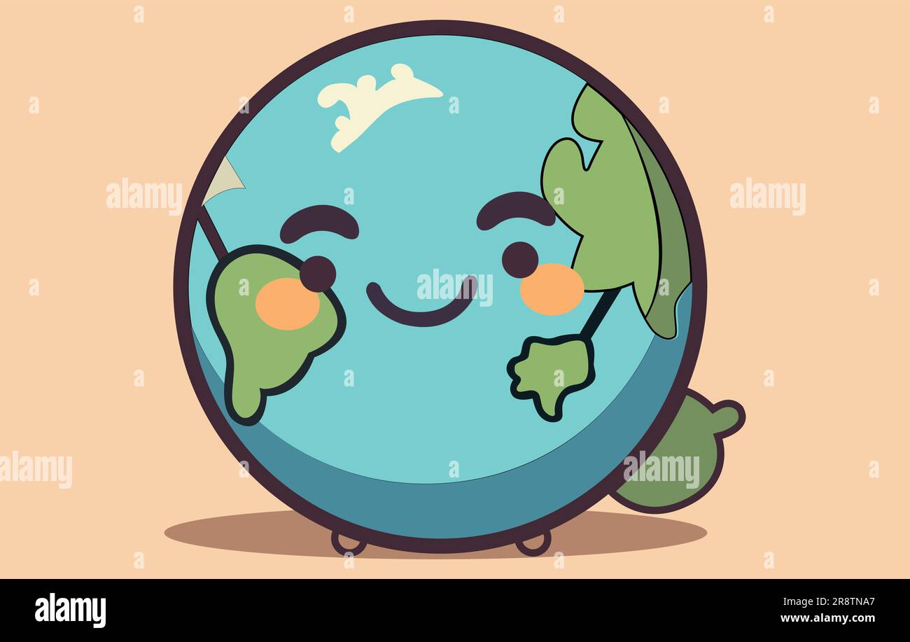 Cartoon flat earth Stock Vector Images - Alamy