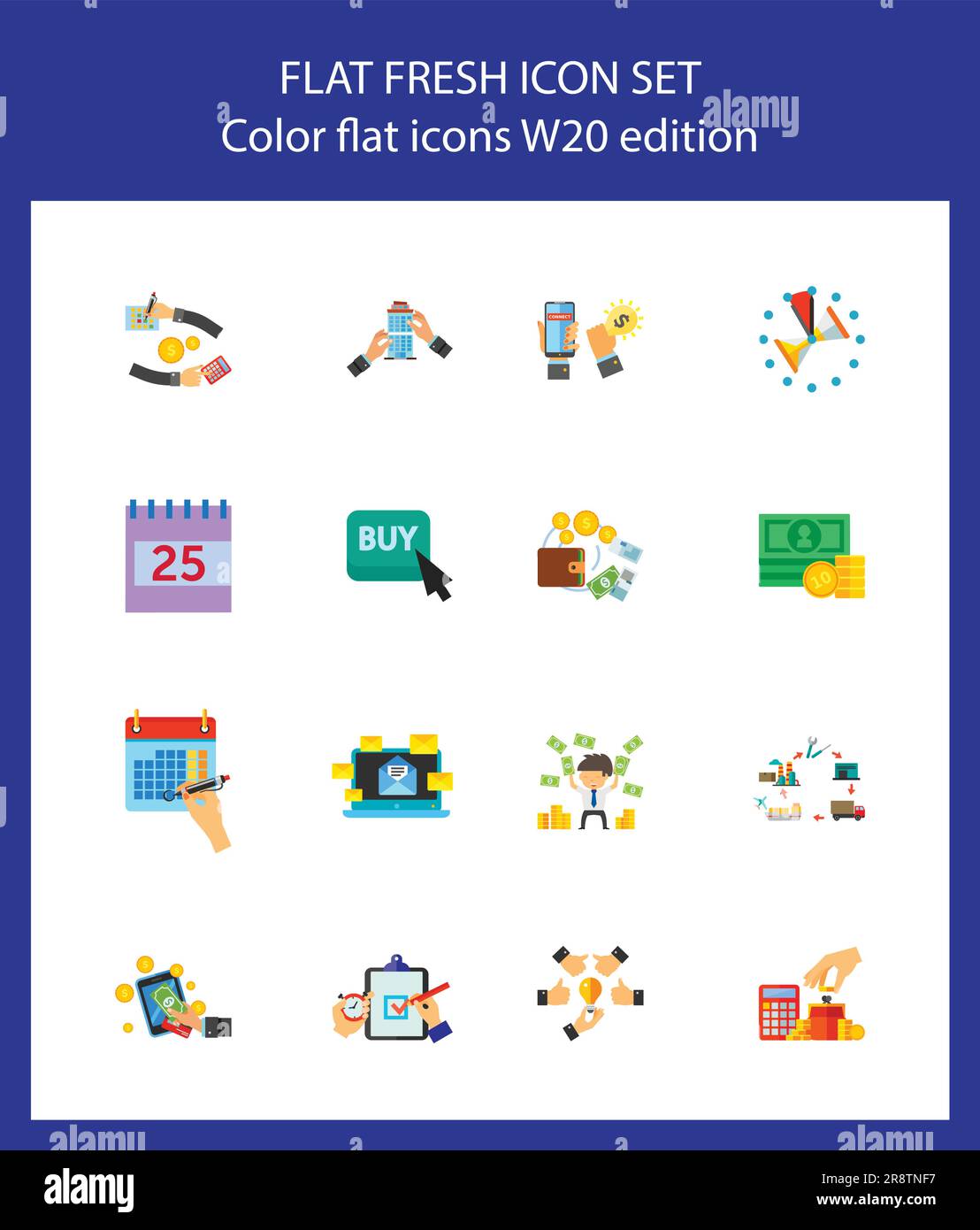 Working day icon set Stock Vector Image & Art - Alamy