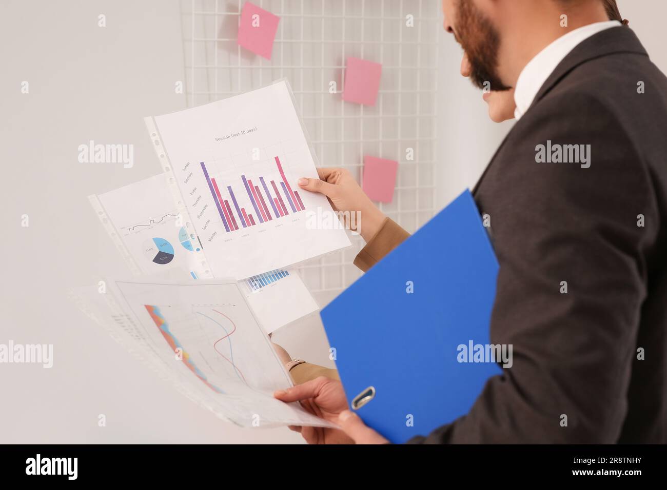 Businesspeople working with charts in office, closeup Stock Photo - Alamy