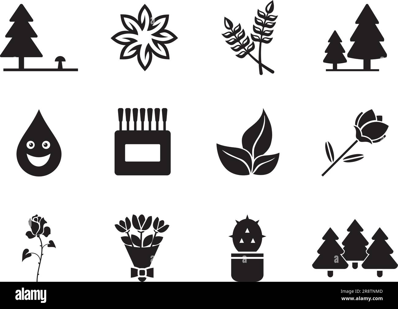 Plant Icons Set Stock Vector Image & Art - Alamy
