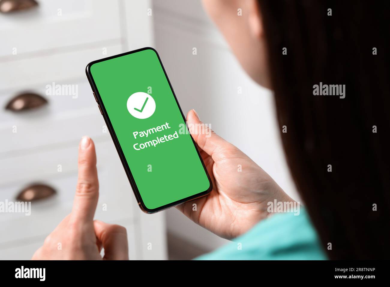 Woman successfully made payment using online banking application on ...