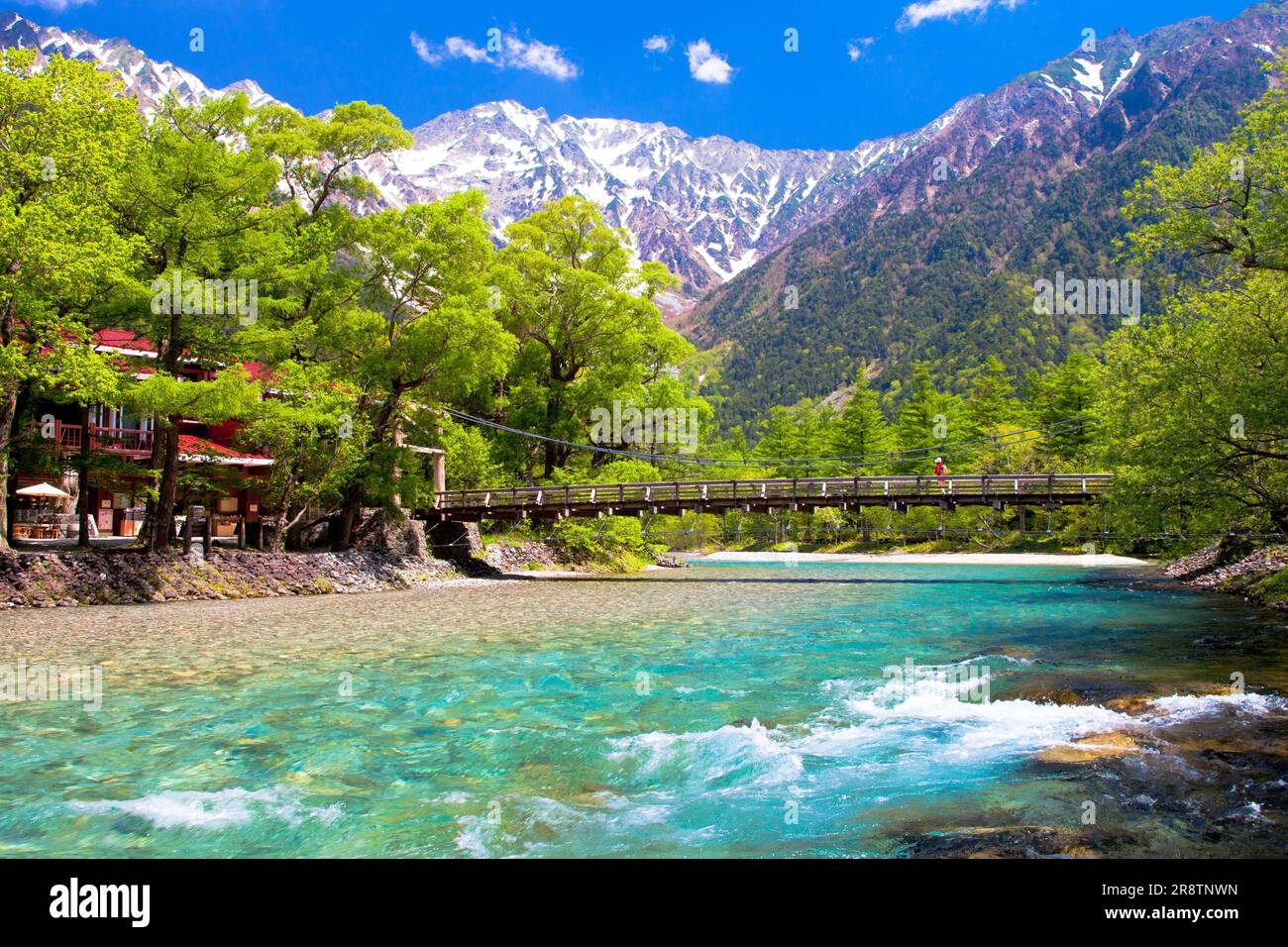 Azusa River flow and Kappa-bashi Bridge Stock Photo - Alamy